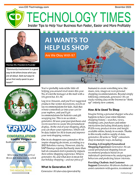 Monthly Newsletter From Computer Depot Business